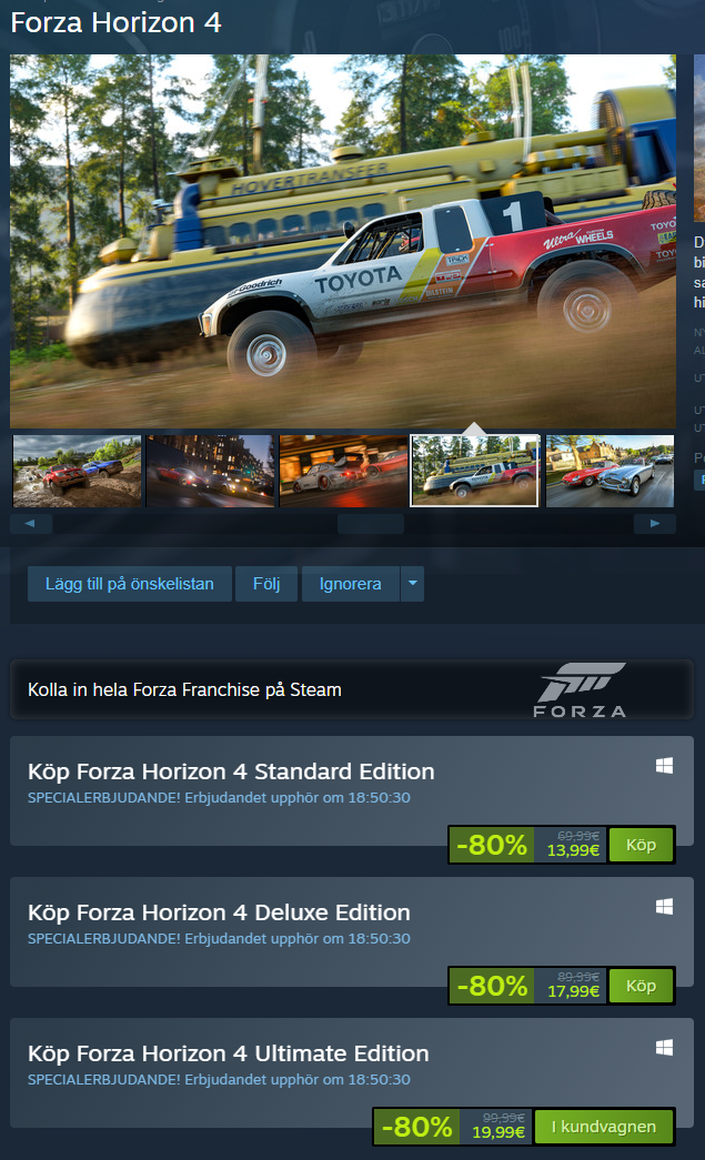 Forza Horizon 4 zyskał na popularności na Steamie po ogłoszeniu o ...
